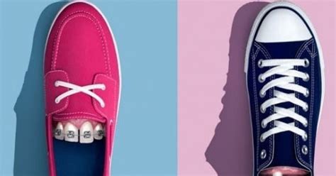 웃는 신발 디자인 사람 치아 눈 표정까지 똑같아 볼수록 신기