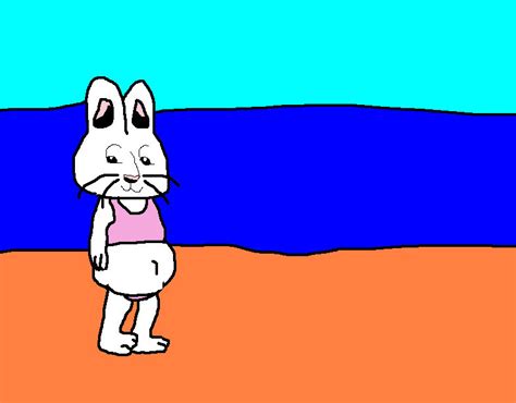 Overweight Ruby Bunny At The Beach By Lilkanyongmail On Deviantart