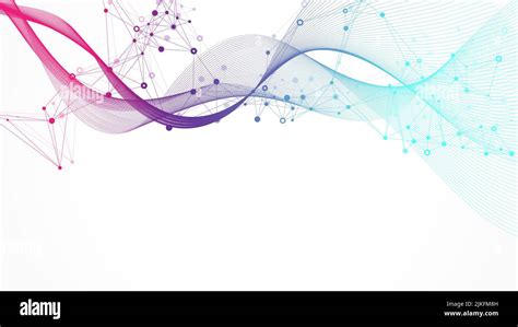 Colorful Molecules Background Dna Helix Dna Strand Dna Test Molecule Or Atom Neurons