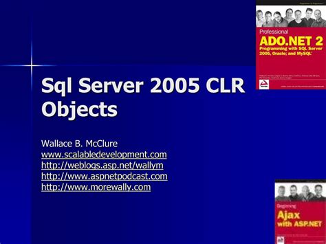 Ppt Sql Server 2005 Clr Objects Powerpoint Presentation Free Download Id2987917