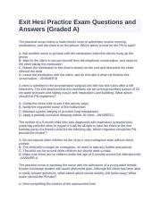 Exit Hesi Practice Exam Questions And Answers Docx Exit Hesi Practice Exam Questions And