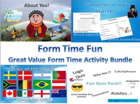 Form Time Fun Teaching Resources