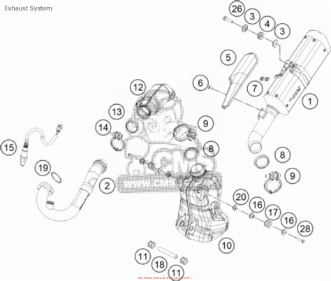 Ktm 390 Duke White Europe 2018 Exhaust System Buy Original Exhaust