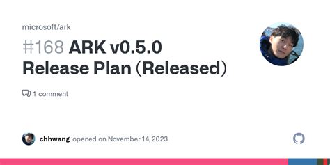 Ark V Release Plan Released Issue Microsoft Ark Github