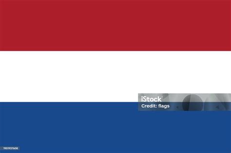 네덜란드 국기 공식 비율입니다 플래그 아이콘입니다 표준 색상 표준 크기 직사각형 플래그입니다 컴퓨터 일러스트레이션 디지털