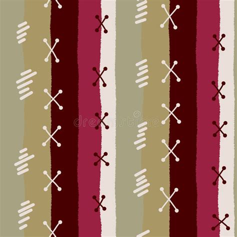 Sewing Patch Stitches Seamless Stripes Pattern For Wrapping Paper And