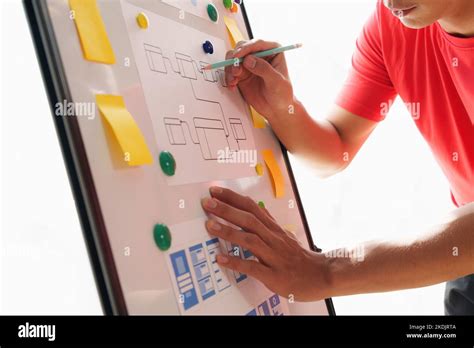 Ux Developer And Ui Designer Brainstorming About App Interface Design At Modern Office Creative