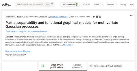 Citation Report Partial Separability And Functional Graphical Models