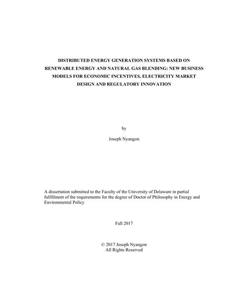 pdf distributed energy generation systems based on renewable energy