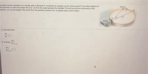 Solved A Particle Travels Clockwise On A Circular Path Of