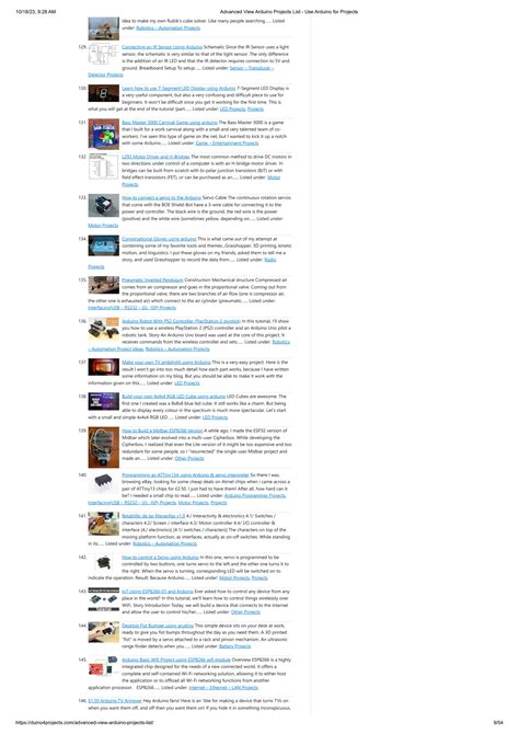 Advanced View Arduino Projects List Use Arduino For Projectspdf Technology And Computing