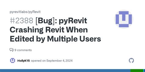 Bug Pyrevit Crashing Revit When Edited By Multiple Users · Issue 2388 · Pyrevitlabspyrevit