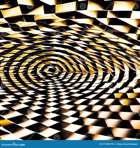 An Optical Illusion Design With Concentric Squares In Shades Of Orange And Yellow4 Generative