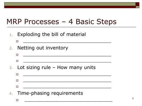 PPT Material Requirement Planning MRP PowerPoint Presentation Free Download ID