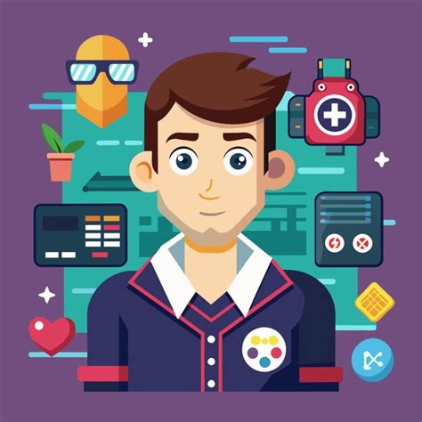 Flat Style Vector Game Developer Character Illustration Premium Ai Flat Style Vector Game Developer Character Illustration Premium Ai