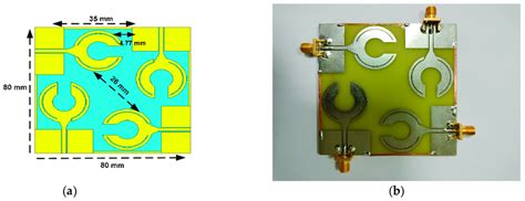 Mimo Antenna Shown In A Fabricated 2 × 2 Antenna Array Prototype