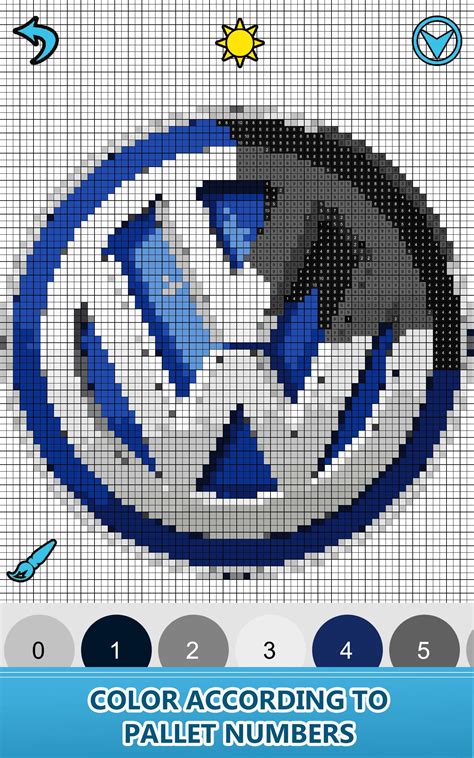 Cars Logo Color By Number Pixel Art Coloring Book For Android Apk Download