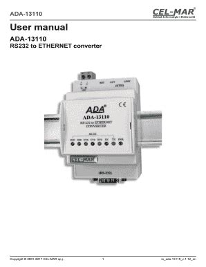 Fillable Online RS232 To ETHERNET Converter Fax Email Print PdfFiller