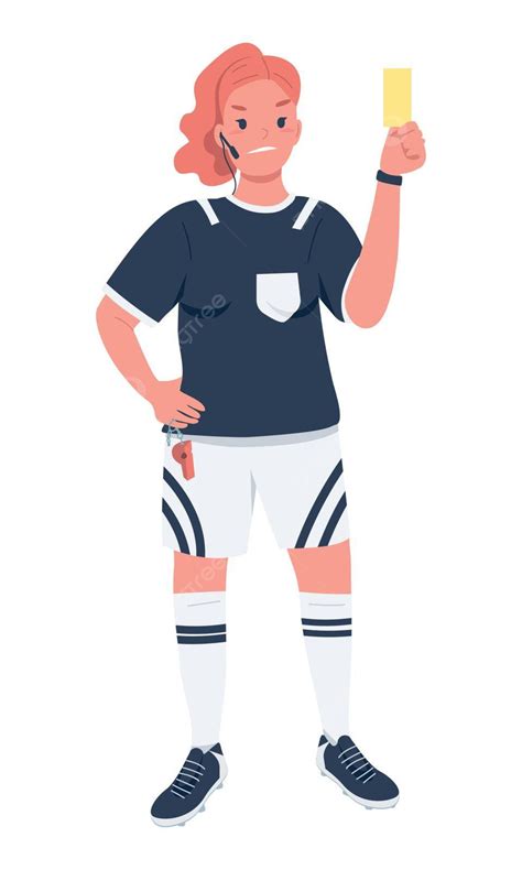Female Football Referee Clipart
