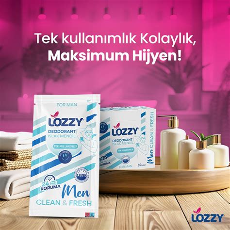 Tek Kullanımlık Lozzy Deodorant Islak Mendiller Ile Gün Ortasında
