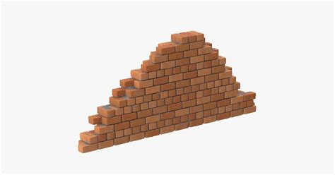 Modular Brick Wall Section Unfinished Repeating Texture 3d Incl