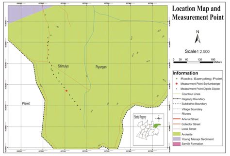 Research Map And Measurement Point For Schlumberger And Dipole Dipole