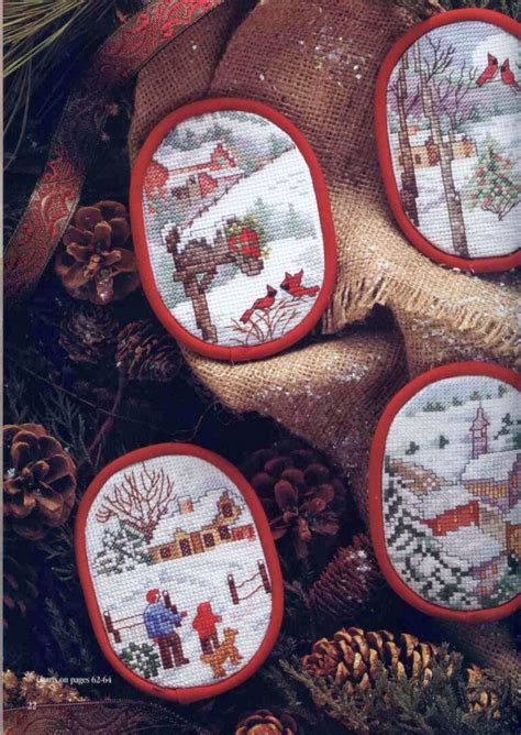 Новорічна вишивка мініатюри Схеми Самотужки