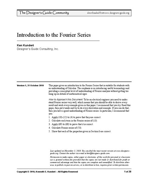 pdf introduction to fourier series dokumen tips