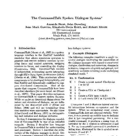 The Commandtalk Spoken Dialogue System Acl Anthology