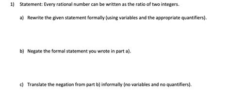 1 Statement Every Rational Number Can Be Written As The Ratio Of Two