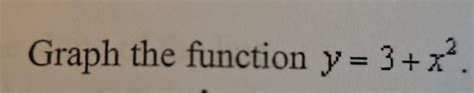 solved graph the function y 3 x2