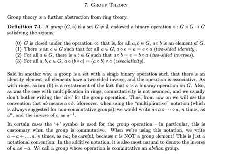Solved GROUP THEORY Group Theory Is A Further Abstraction Chegg