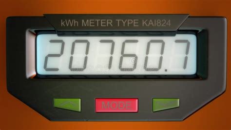 Digital Electricity Meter Showing Household Consumption In Kilowatt Hours Stock Footage Video
