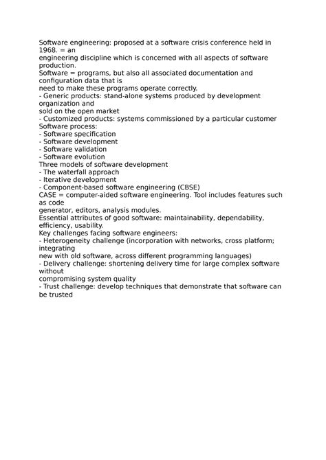 Software Engineering An Engineering Discipline Which Is Concerned With All Aspects Of