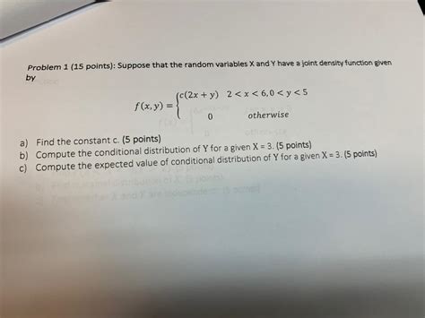 Solved Problem 1 15 Points Suppose That The Random