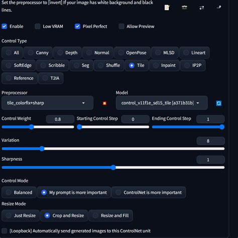 [new preprocessor] the tile colorfix sharp is added · mikubill sd