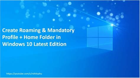create roaming mandatory user profiles on windows 10 2004 latest
