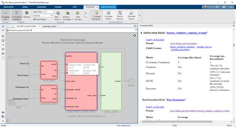 Analyze Model Coverage By Using The Test Manager In Simulink Test Matlab And Simulink