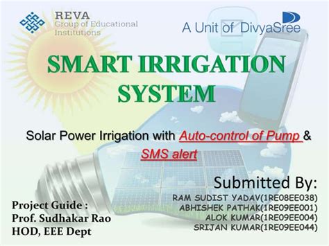Smart Irriagation System Pptx Agriculture Industries
