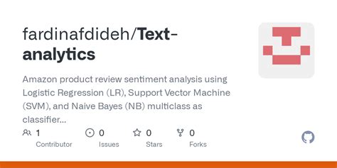 Github Fardinafdideh Text Analytics Amazon Product Review Sentiment Analysis Using Logistic