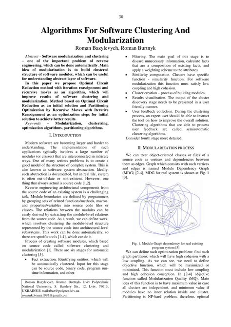 Pdf Algorithms For Software Clustering And Modularization