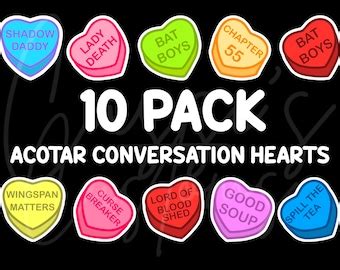 Valentine S Conversation Hearts Romance Reader Book Trope Edition Smut Hearts Etsy