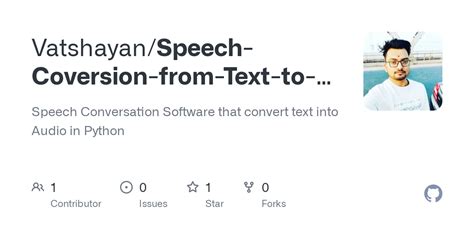 Github Vatshayanspeech Coversion From Text To Audio Project Speech Conversation Software