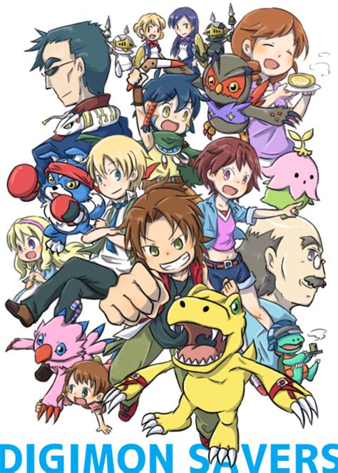 Agumon Digimon Savers Daimon Chika Daimon Masaru Digimon Savers Daimon Sayuri Falcomon