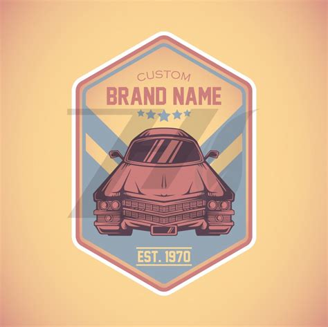 دانلود لوگو طرح ماشین با پس زمینه رنگارنگ دانلود رایگان فایل لایه باز، Psd، وکتور، لوگو و موکاپ