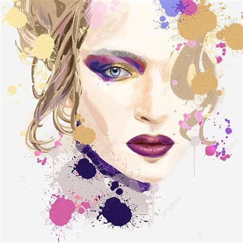 수채화 자유형 인물 일러스트 여자 아바타 수채화 튐 삽화 Png 일러스트 및 Psd 이미지 무료 다운로드 Pngtree