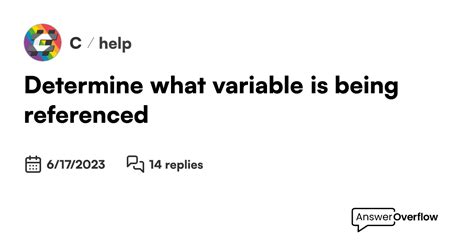 Determine What Variable Is Being Referenced C
