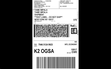 Fedex International Shipping Labels At Ronald Wray Blog