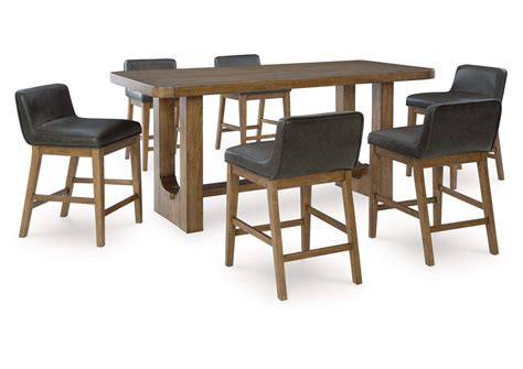 Cabalynn Counter Height Dining Table And 6 Barstools