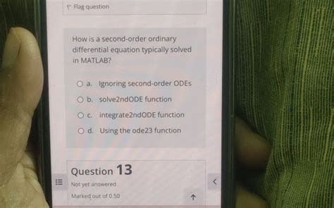 How Is A Second Order Ordinary Differential Equation Typically Solved